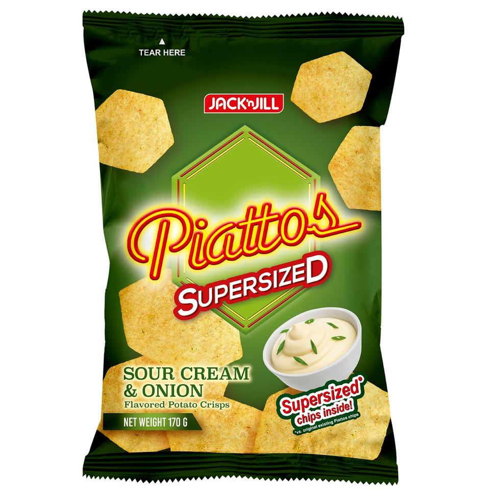 Piattos Sour Supersized Cream and Onion 170g — Primo Mart
