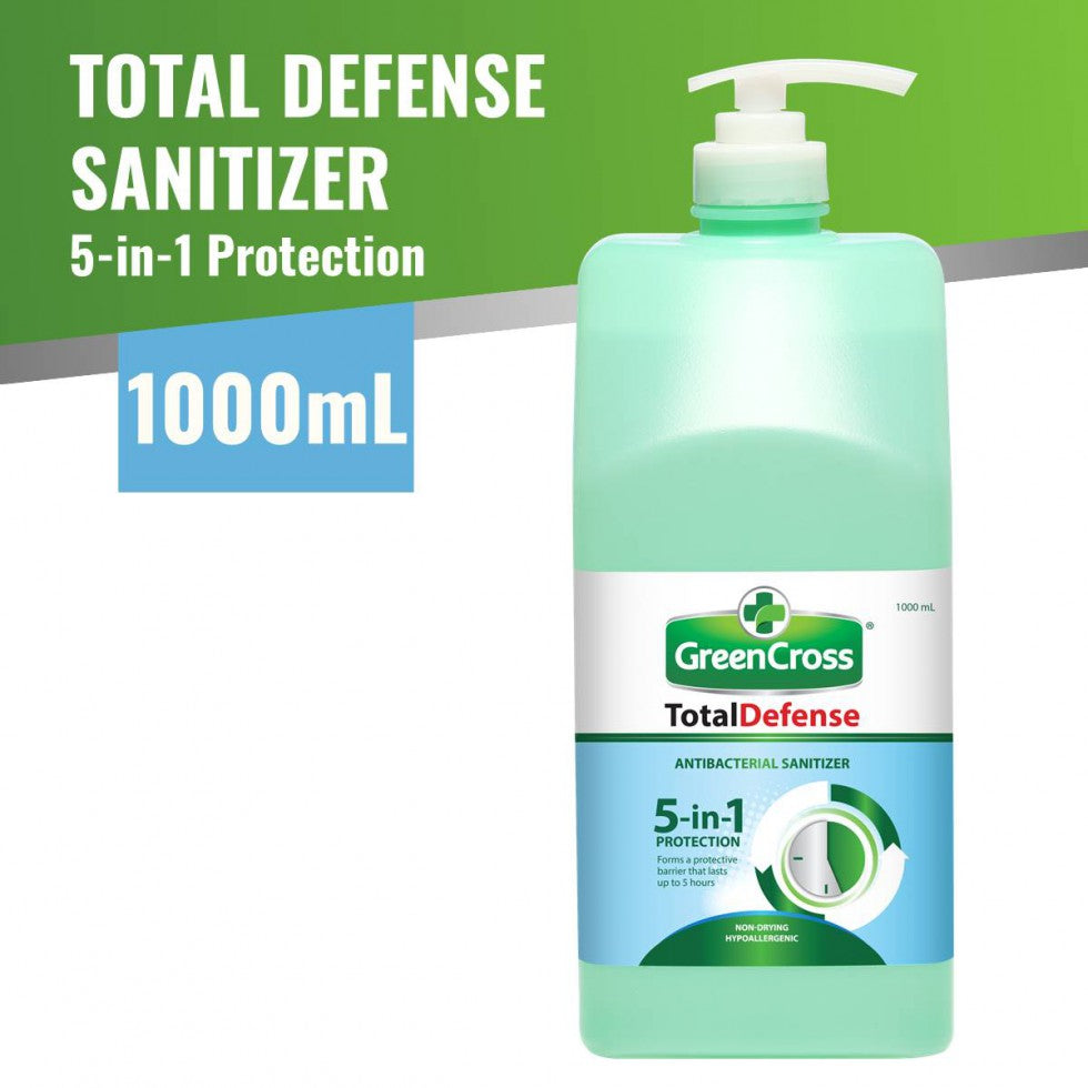 Green Cross Sanitizer Alcohol Total Defense Antibac 1L — Primo Mart