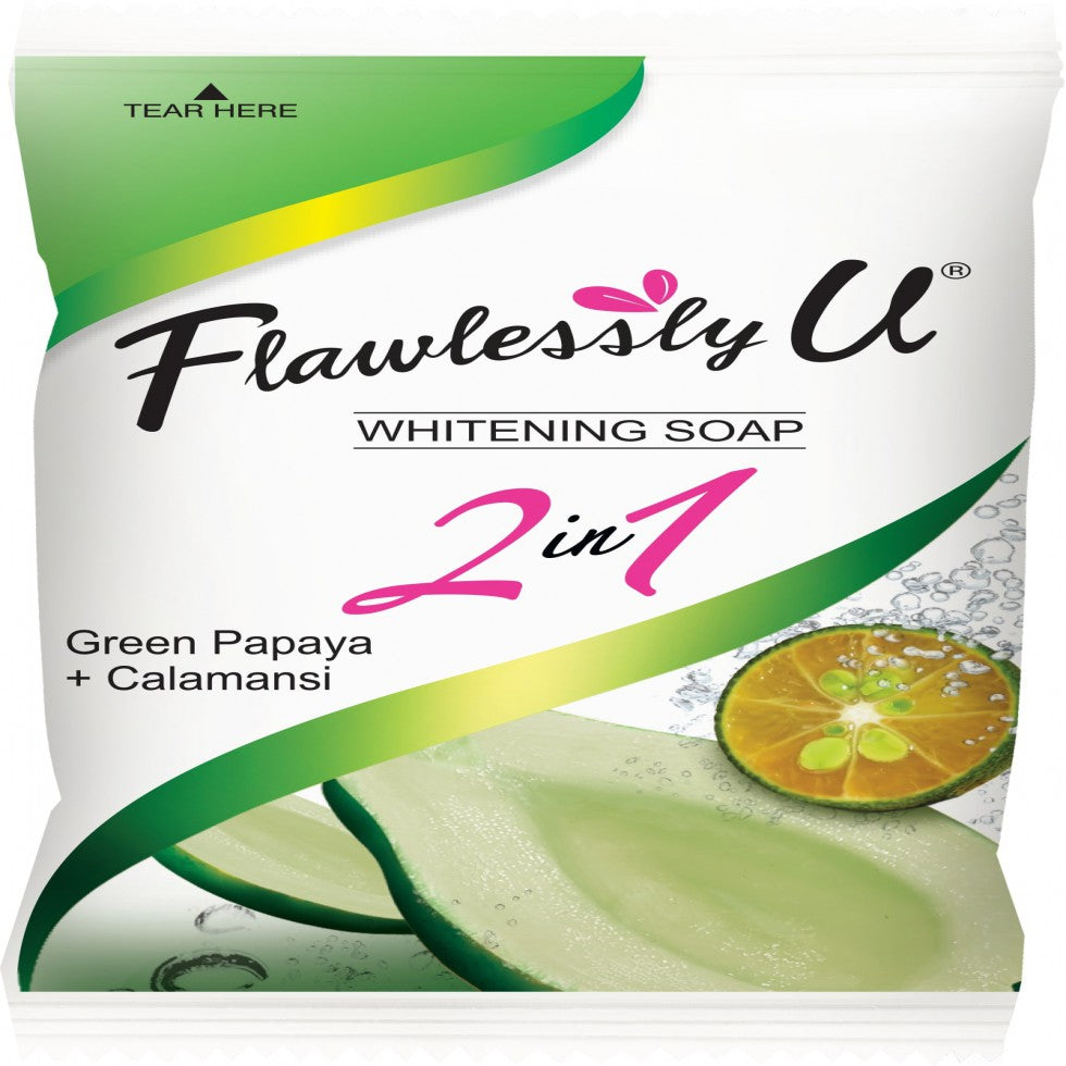 Flawlessly U Soap 2 in 1 Green Papaya +Calamansi 65g — Primo Mart