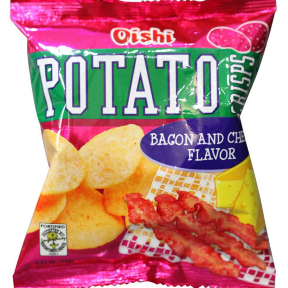 Oishi Potato Crisp Bacon n Cheese 18g — Primo Mart