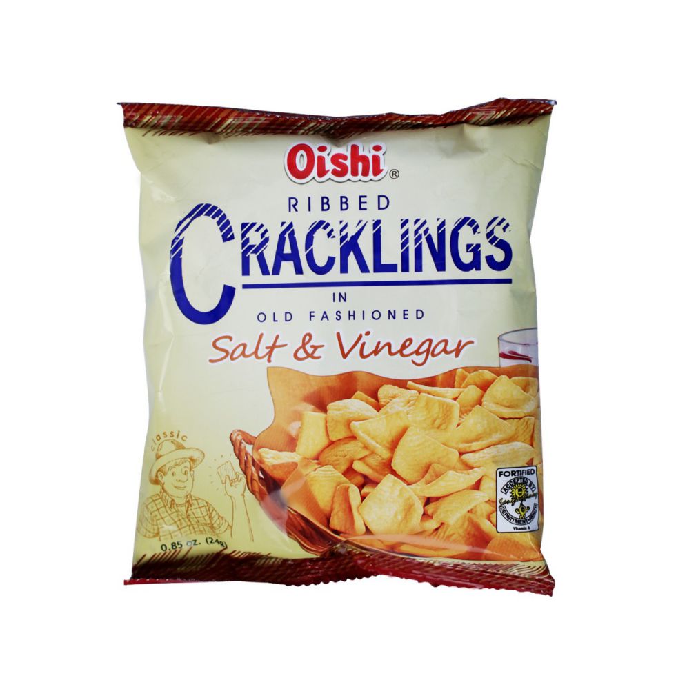Oishi Cracklings Salt and Vinegar 24g — Primo Mart