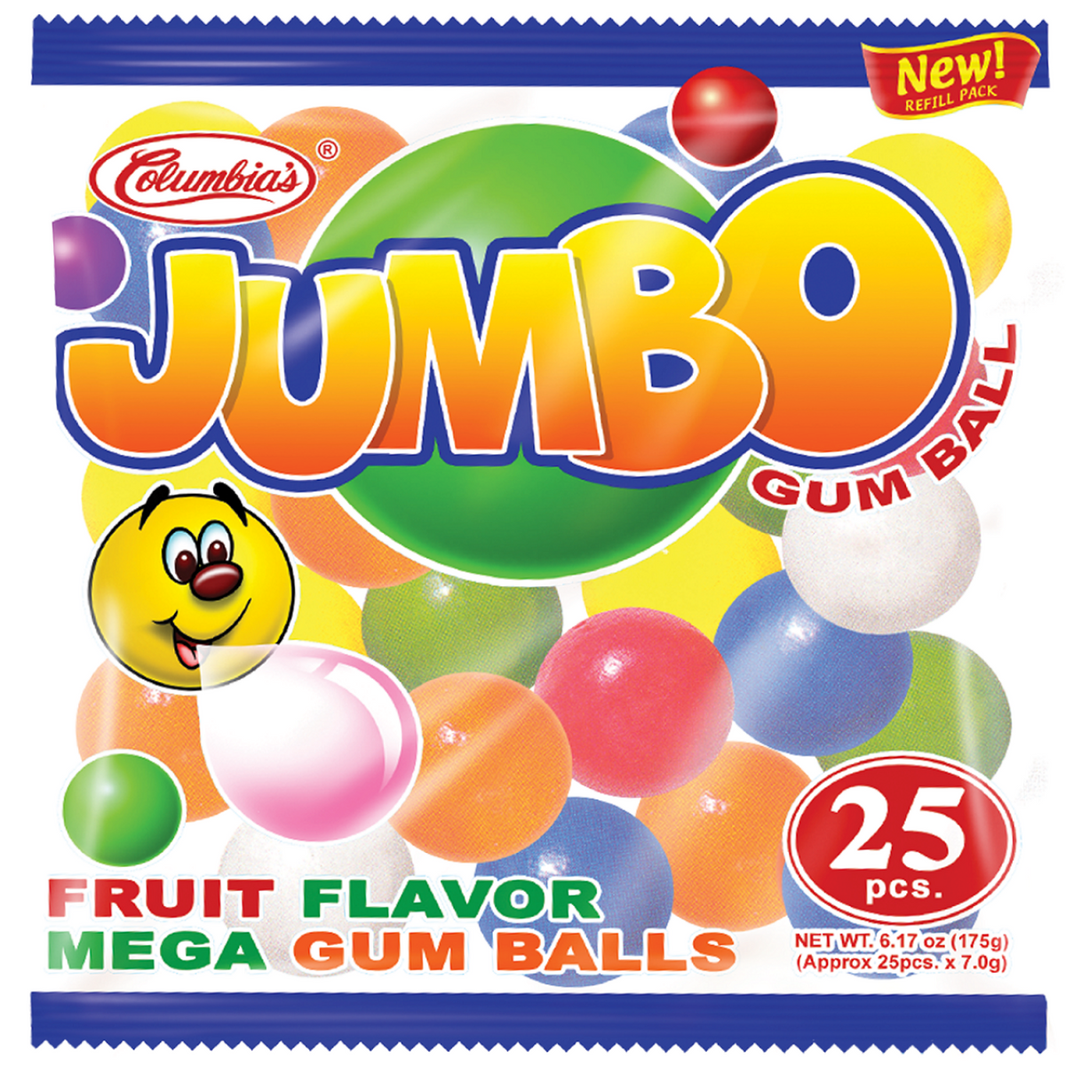 Columbiaas Jumbo Fruit Pack Gum 25s — Primo Mart