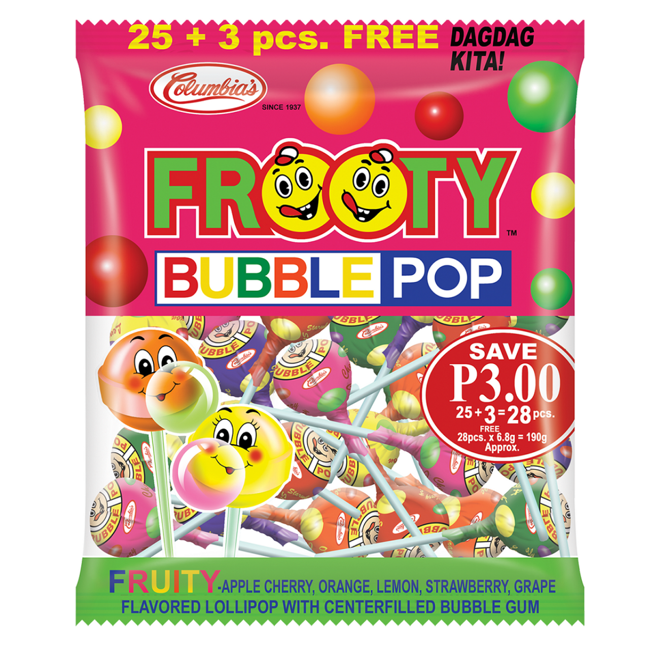 Columbiaas Frooty Bubble Pop 253 — Primo Mart
