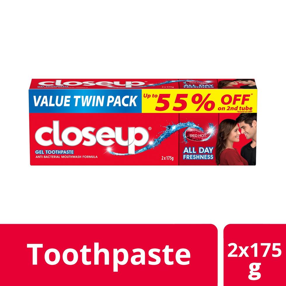 Close Up Toothpaste Red Hot 2x175g — Primo Mart