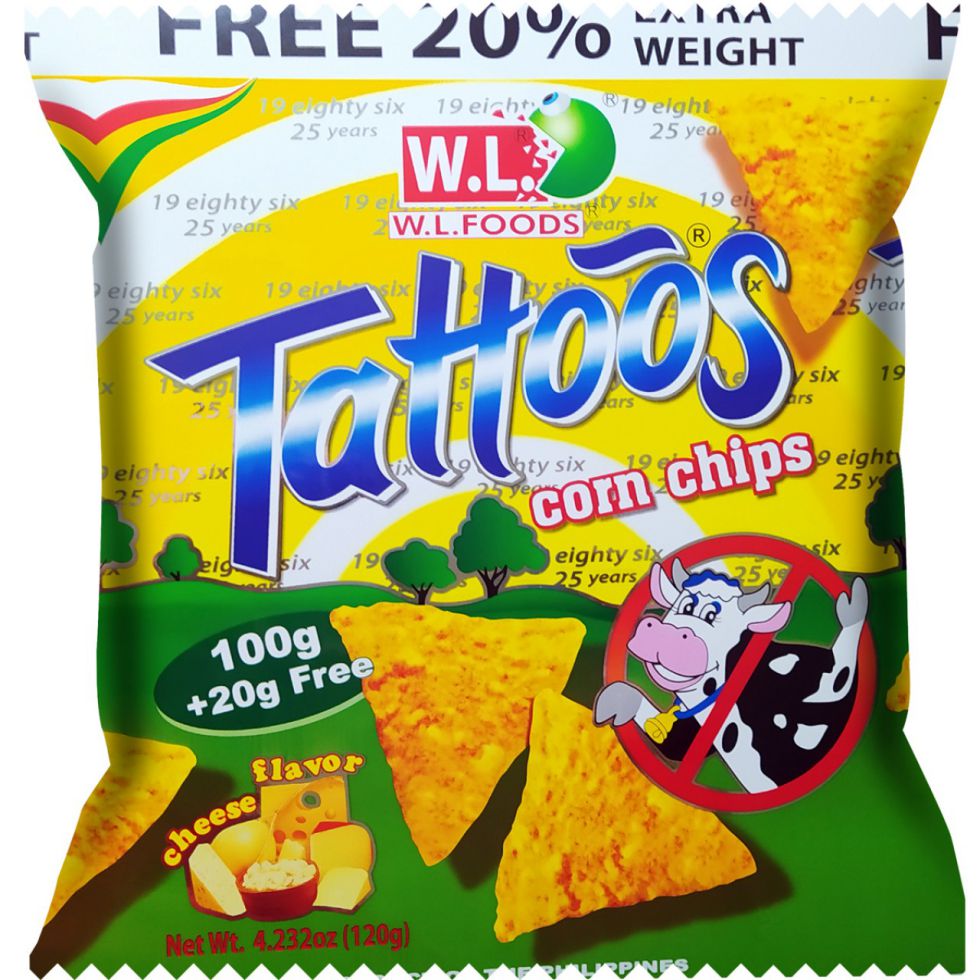 WL Tattoos Corn Chips 120g — Primo Mart