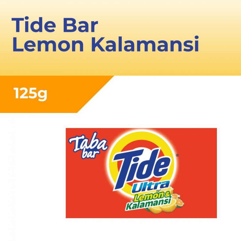 Tide Detergent Bar Lemon And Kalamansi 125g — Primo Mart