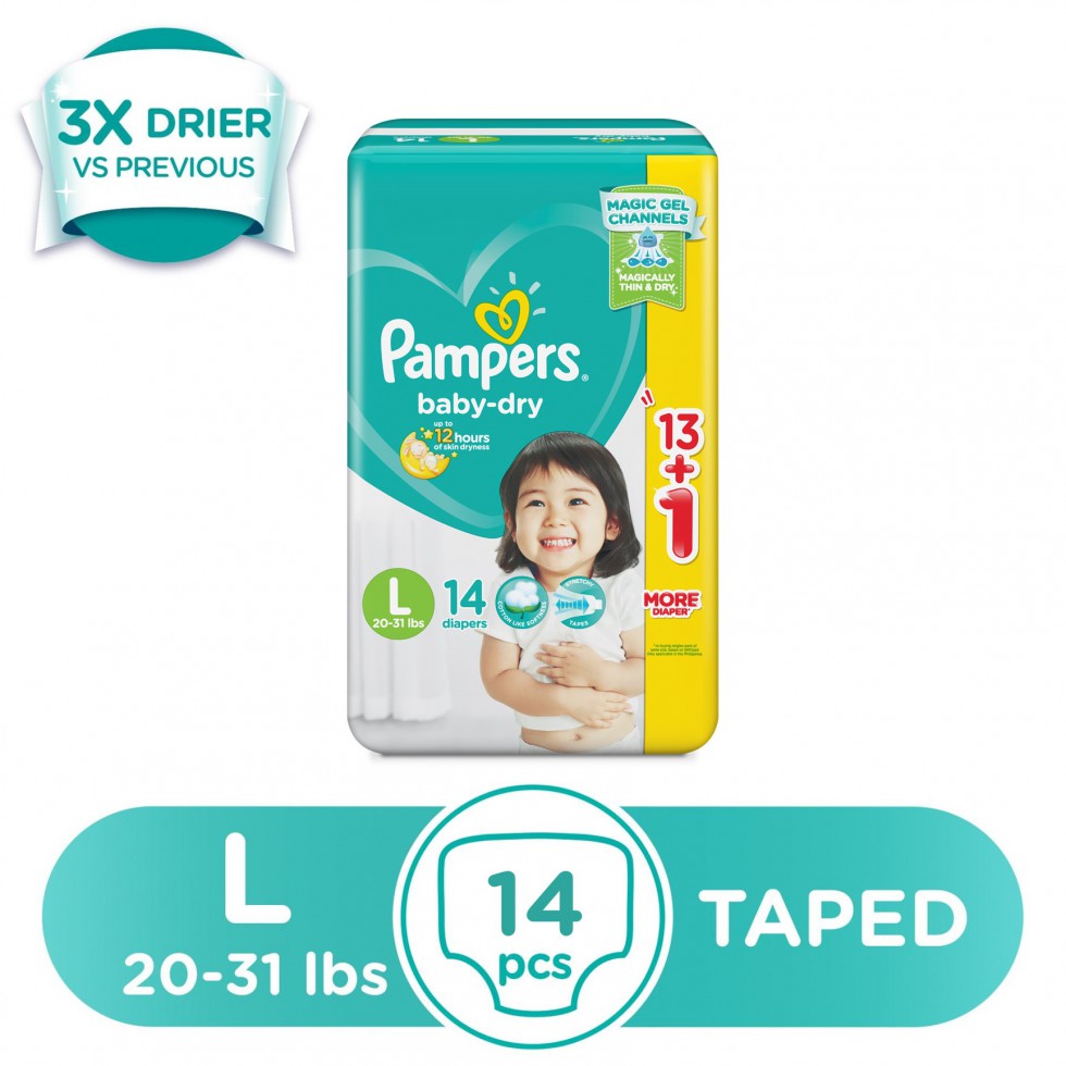 Pampers Diaper Baby Dry L 14as — Primo Mart