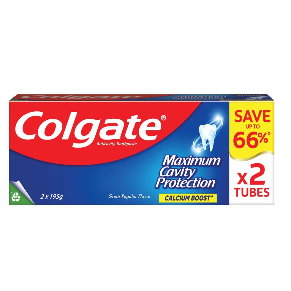 Colgate Toothpaste Regular 2x195g — Primo Mart