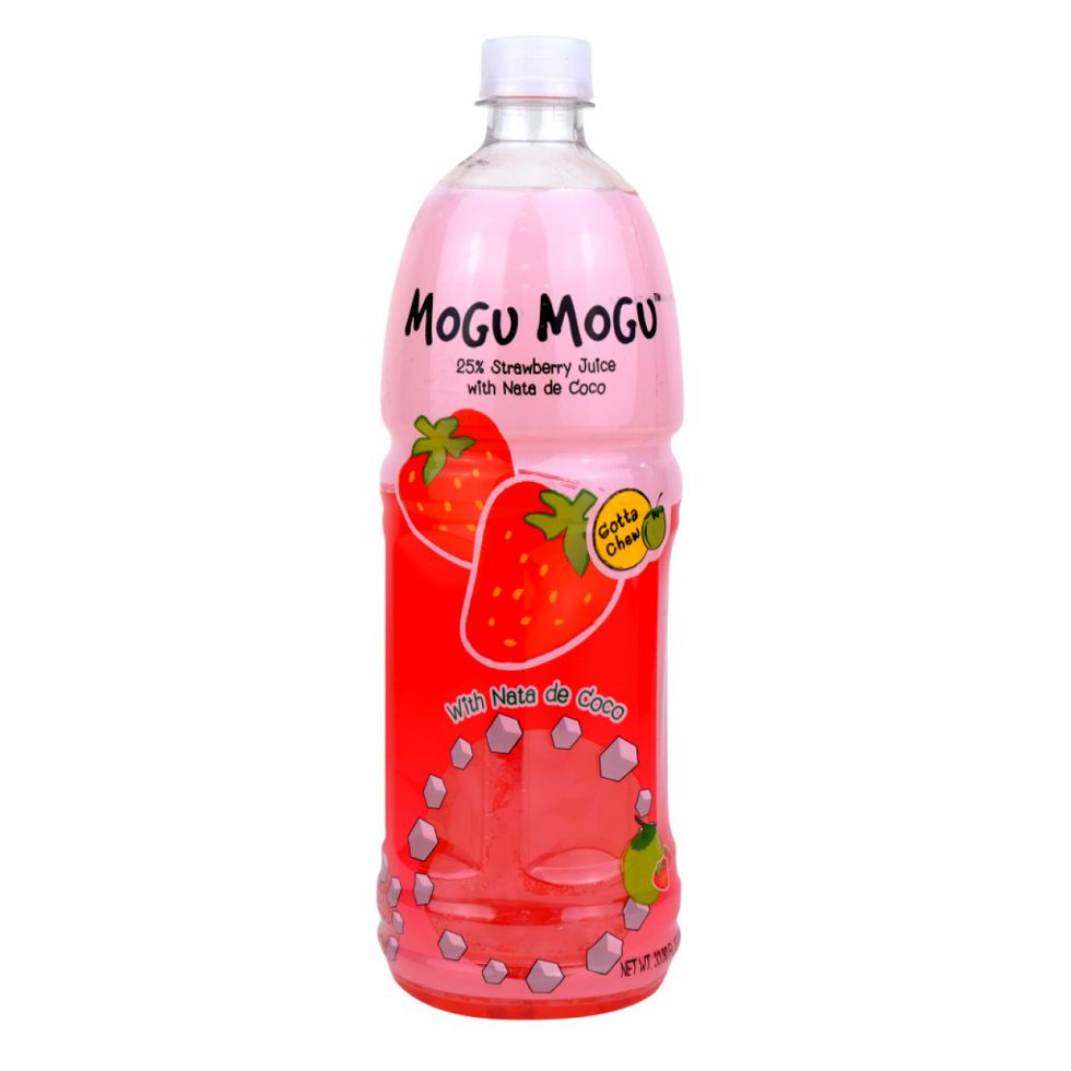 Mogu Mogu Nata De Coco Juice Strawberry 1L — Primo Mart