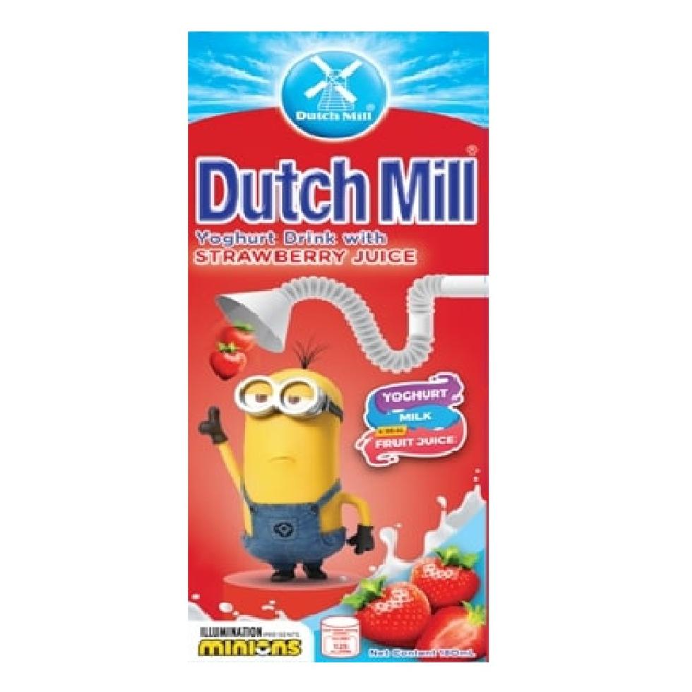 Dutch Mill Yogurt Drink Stawberry 180ml — Primo Mart