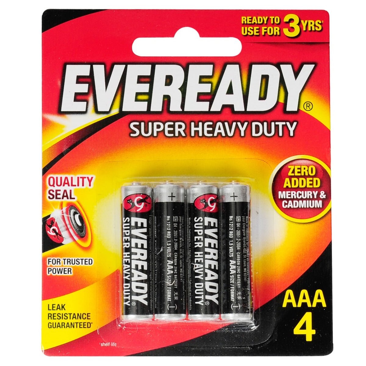 Eveready Battery Black AAA 4pcs — Primo Mart